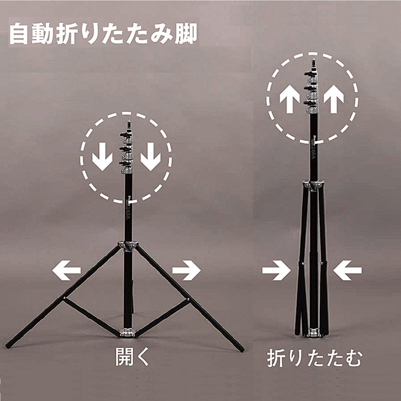 自動で開脚するライトスタンド「Phottix Saldo」にコンパクトタイプ - デジカメ Watch